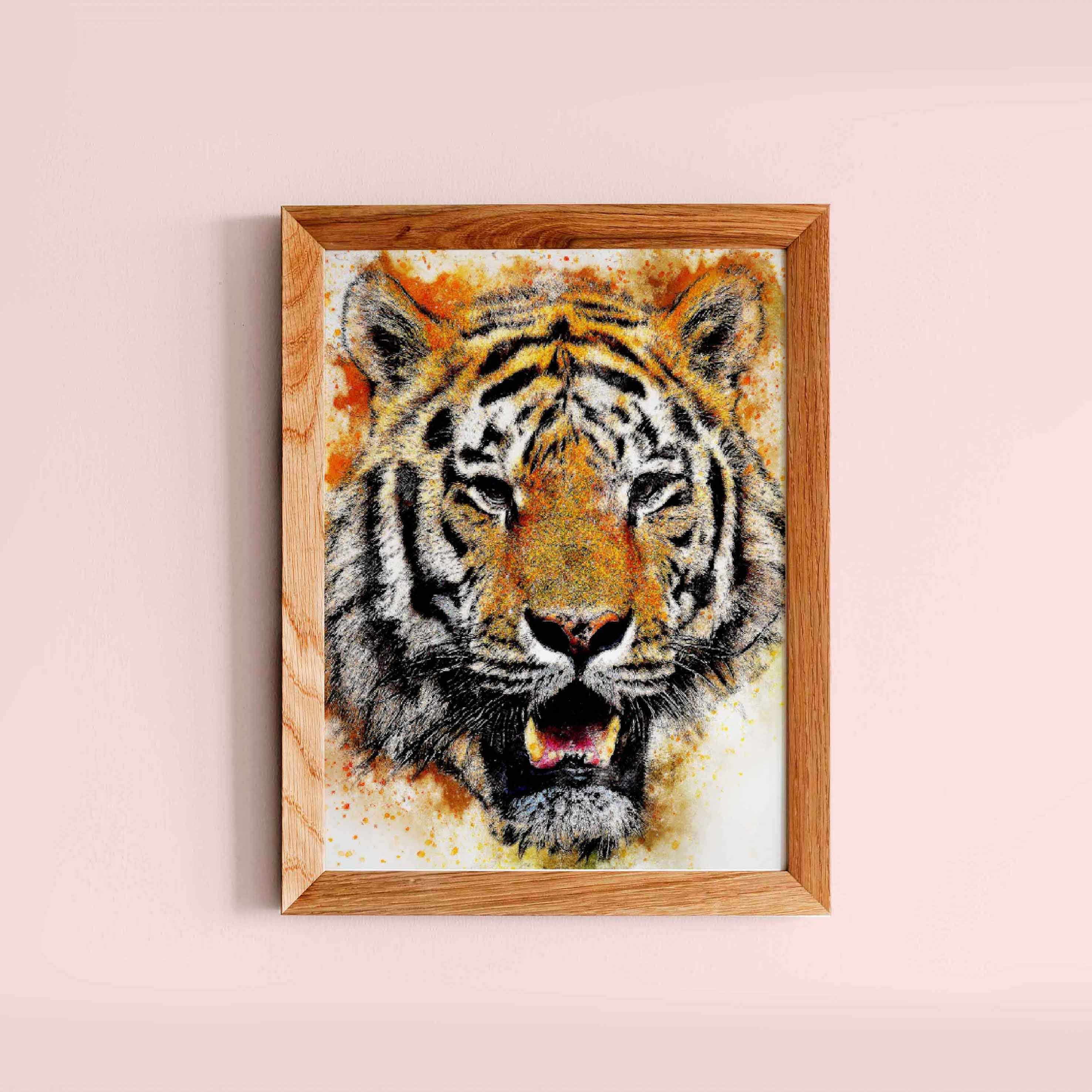 Tiger Print Downloadable to Be Printed and Framed. Tiger | Etsy