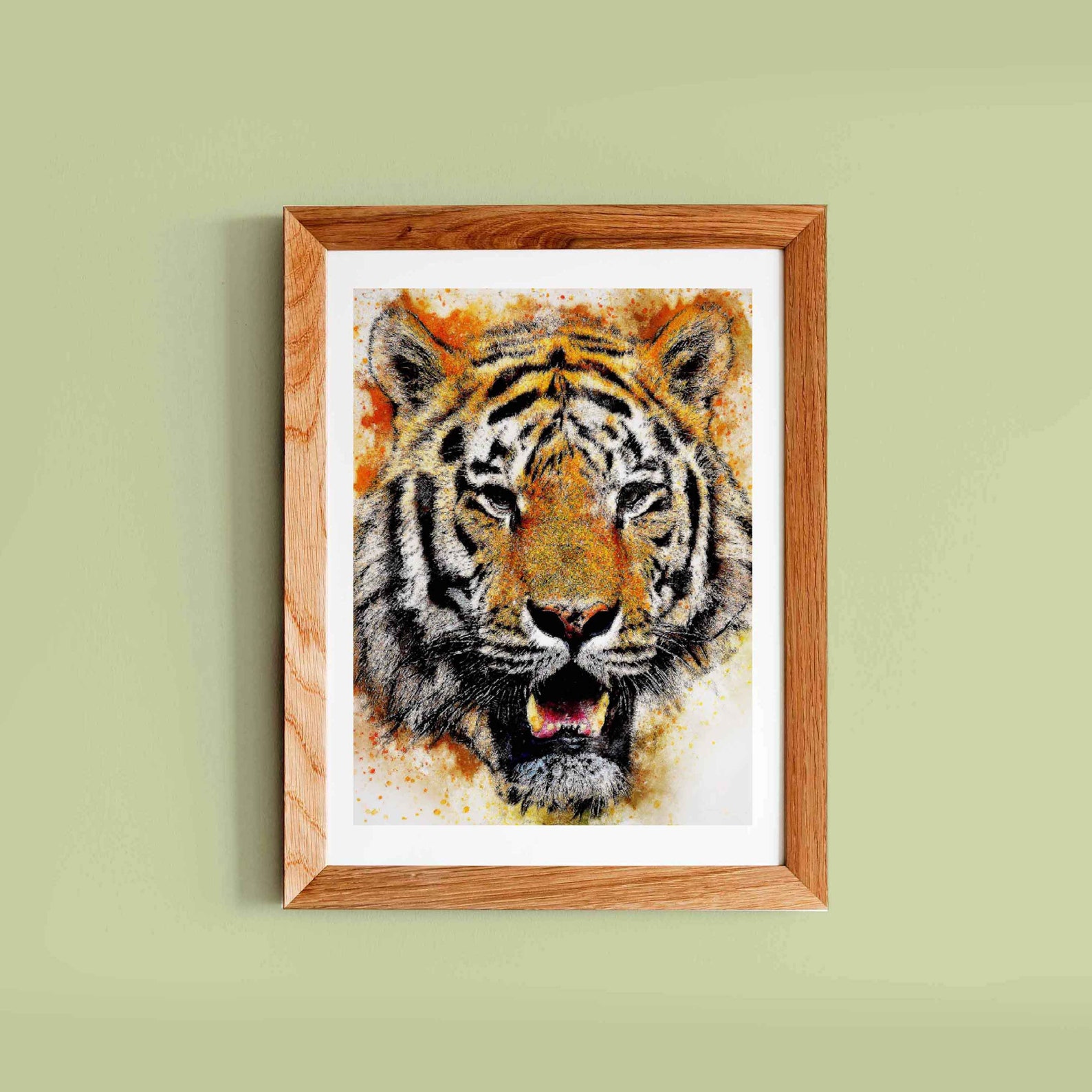 Tiger print downloadable to be printed and framed. Tiger | Etsy