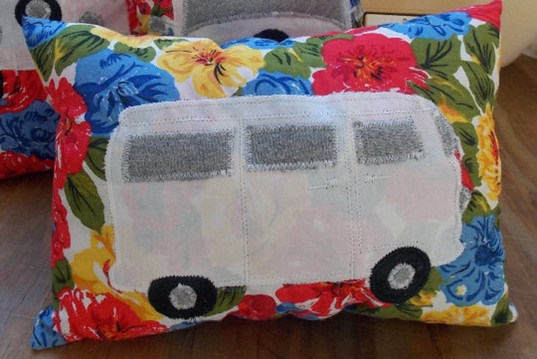 Hippie Bus Pillows - VW Bus - Etsy