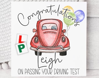 Driving Test Card Congratulations on Passing Your Test - Etsy UK
