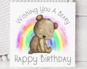 Beary Happy Birthday - Etsy UK