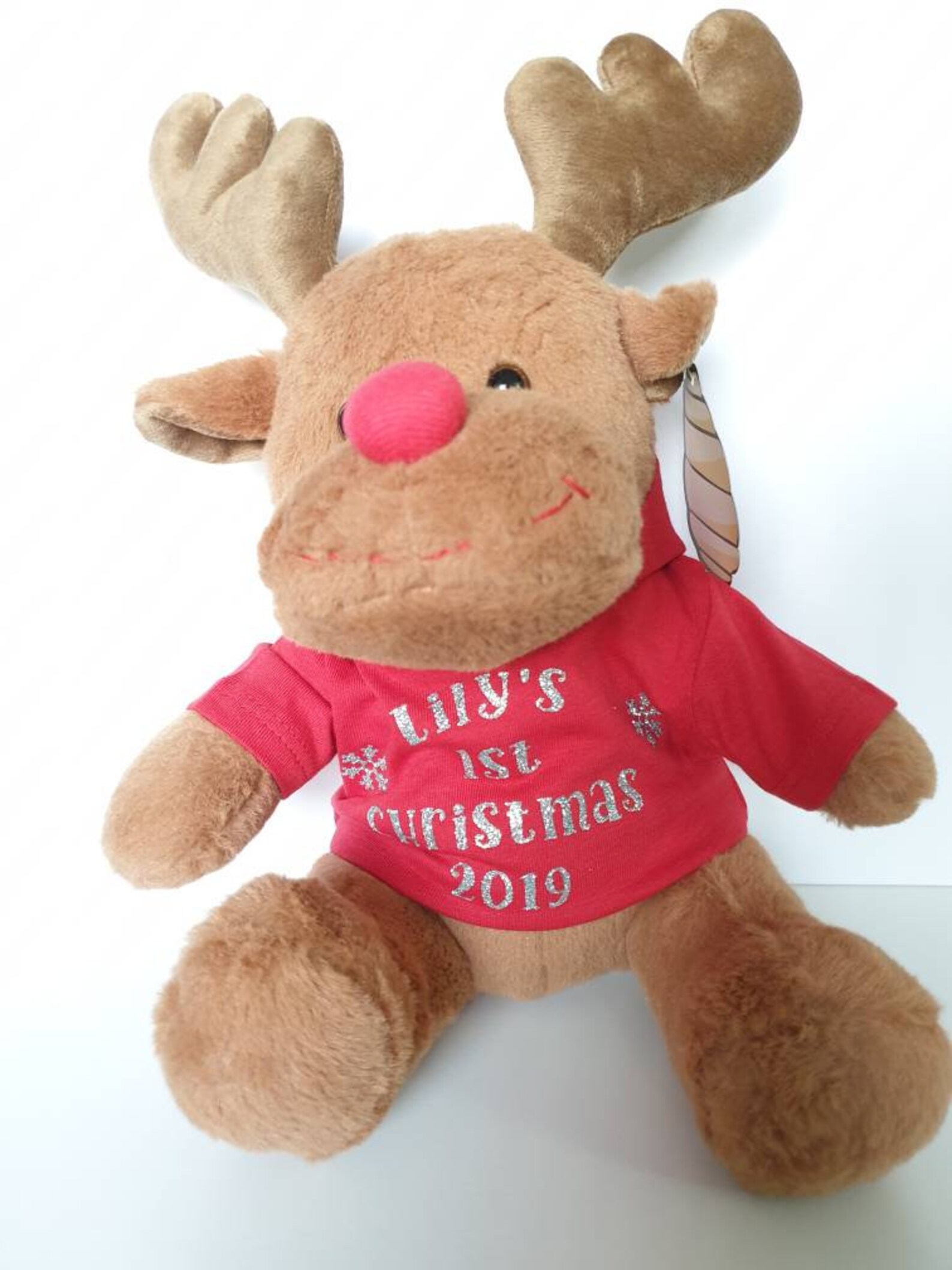 Personalised Reindeer teddy Bear Reindeer Rudolf My - Etsy