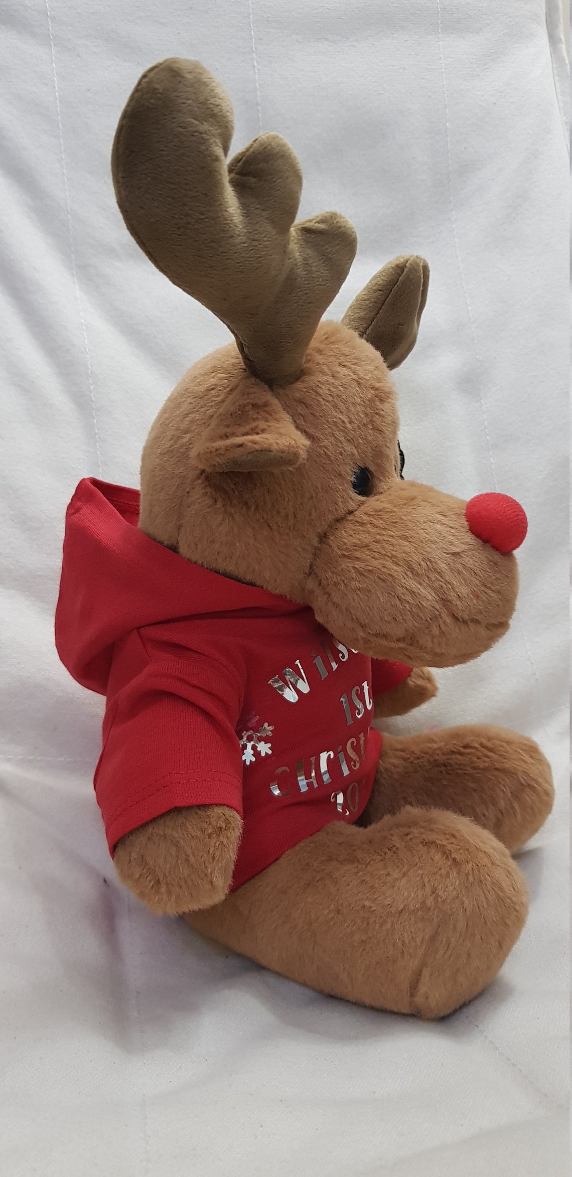 Personalised Reindeer teddy Bear Reindeer Rudolf My - Etsy