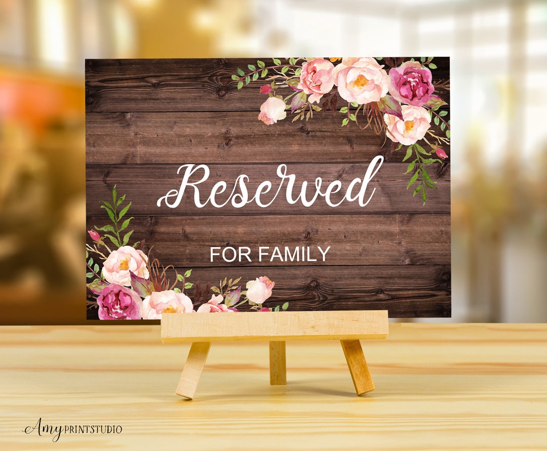 Reserved Sign, Floral Birthday, Floral Birthday Reserved Sign, Reserved ...