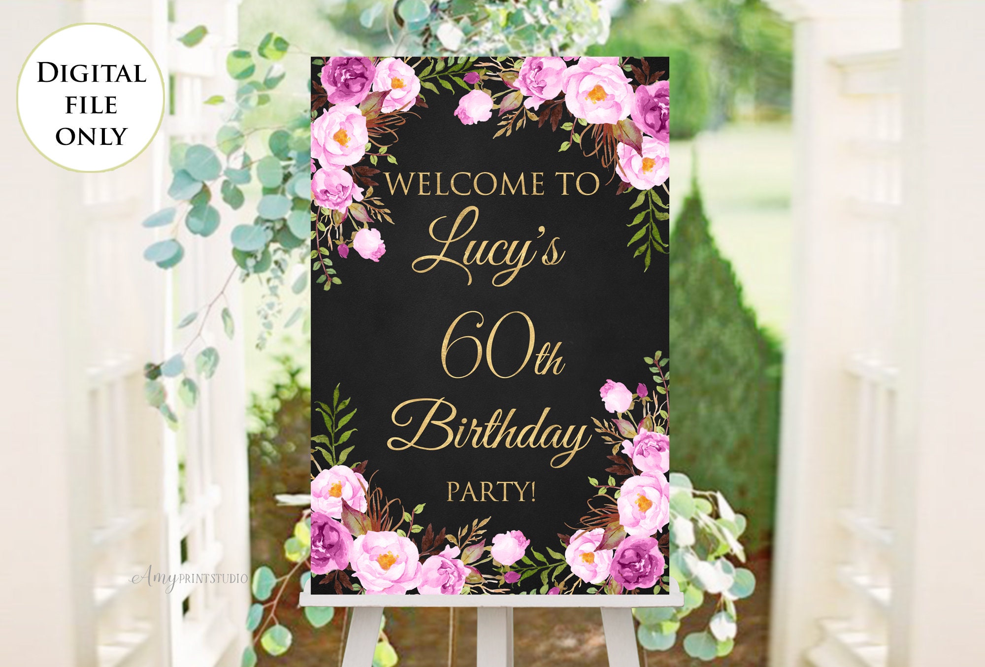 Welcome Birthday Sign, Welcome Sign, Chalkboard Birthday Welcome Sign ...