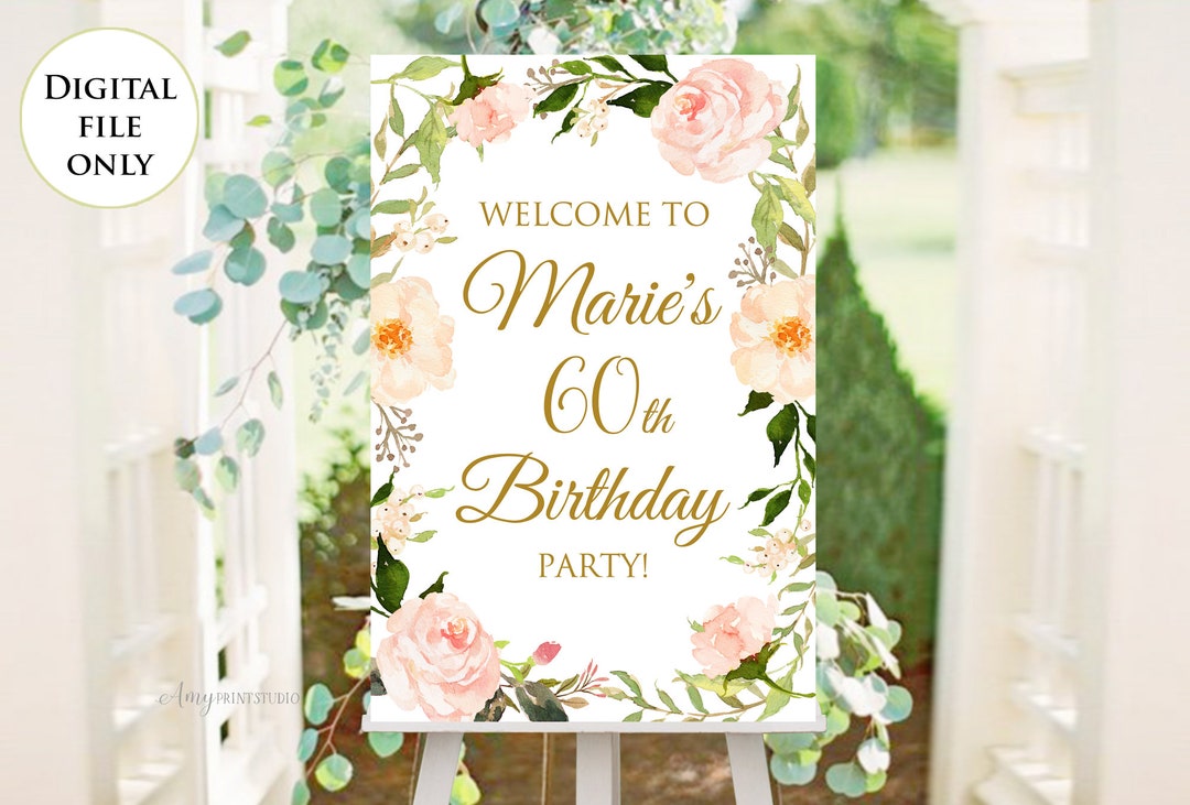 Welcome Birthday Sign, Welcome Sign Printable, Birthday Welcome Sign ...