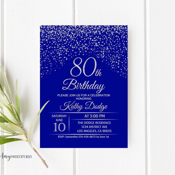 Royal Blue Silver - Etsy