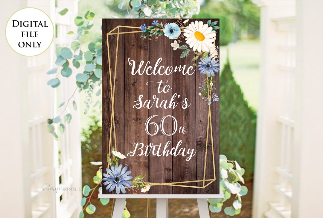 Welcome Birthday Sign, Welcome Sign Printable, Birthday Welcome Sign ...