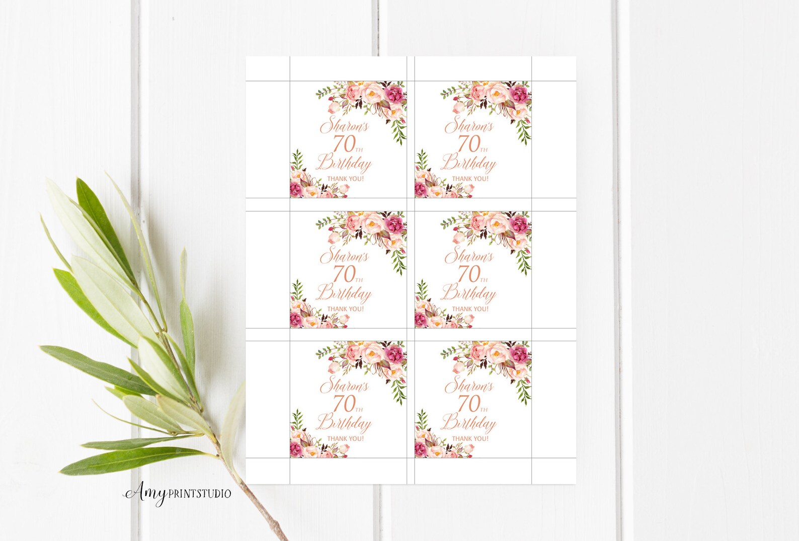 Floral Birthday Favor Tags Floral Birthday Invite Tag Floral - Etsy