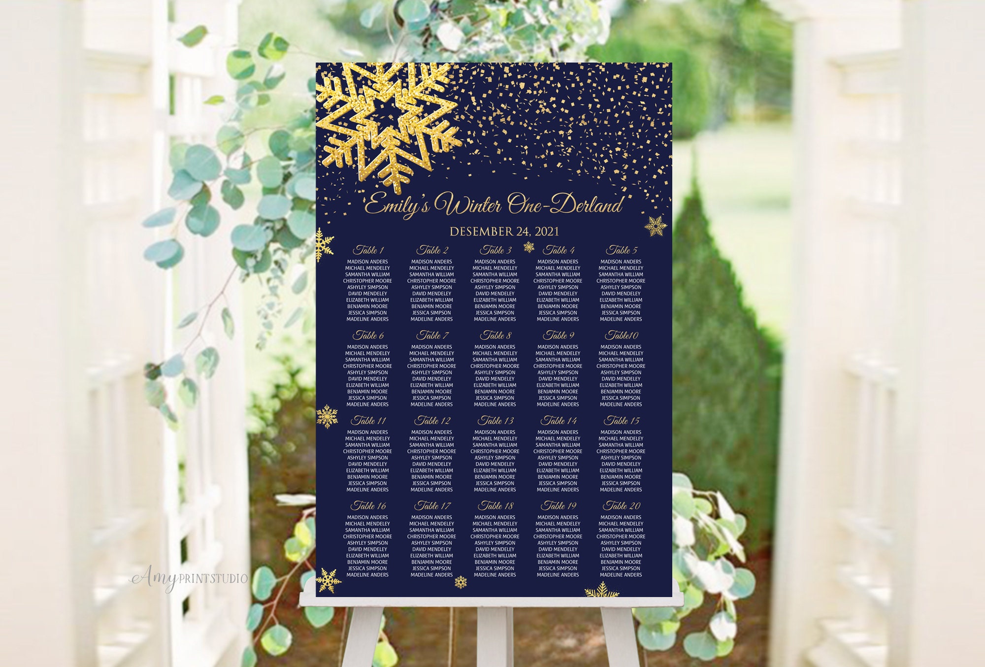Birthday Seating Chart Printable Birthday Reception Sign | Etsy