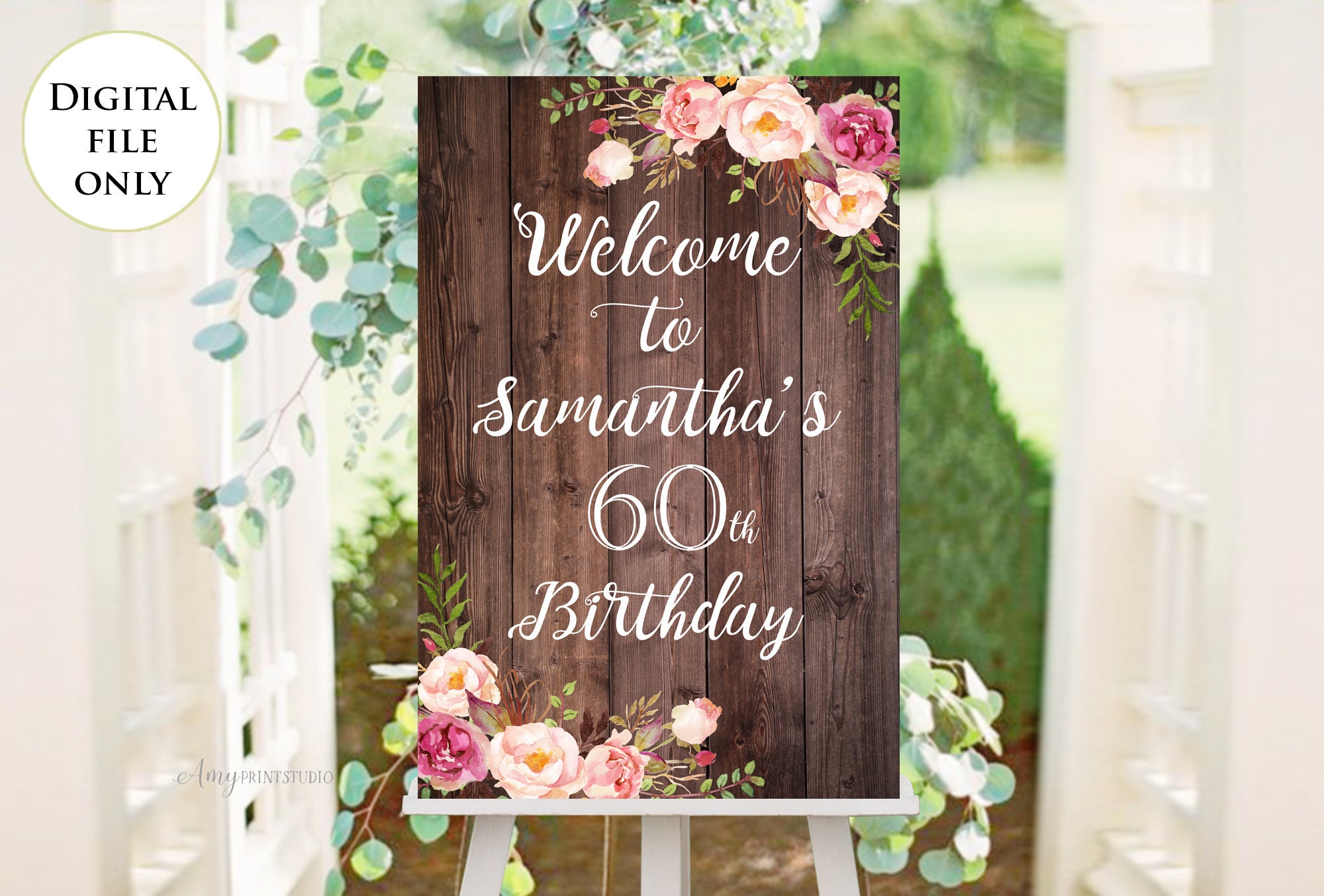 Welcome Birthday Sign Welcome sign Printable Birthday | Etsy