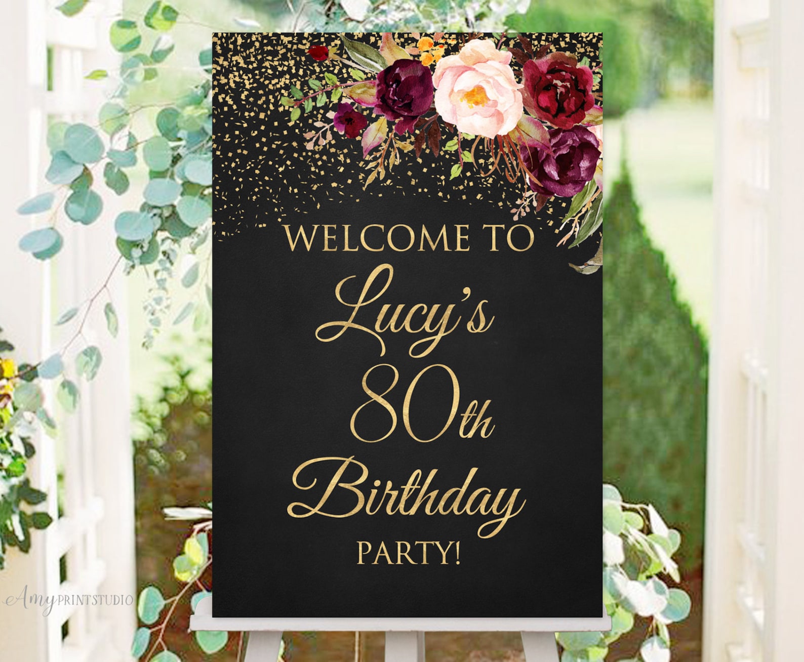 Welcome Birthday Sign Welcome sign Chalkboard Birthday | Etsy