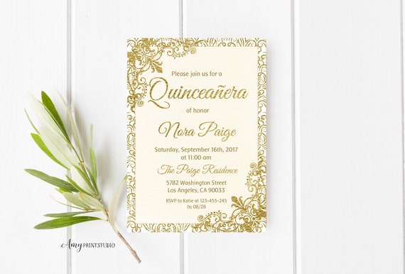 Quinceañera Birthday Invitation 15th Birthday Invitation - Etsy