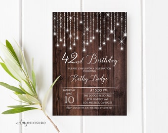 42nd Birthday Invitation - Etsy
