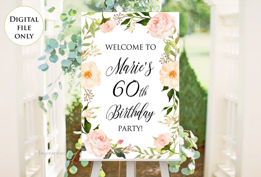 Welcome Birthday Sign, Welcome Sign Printable, Birthday Welcome Sign ...