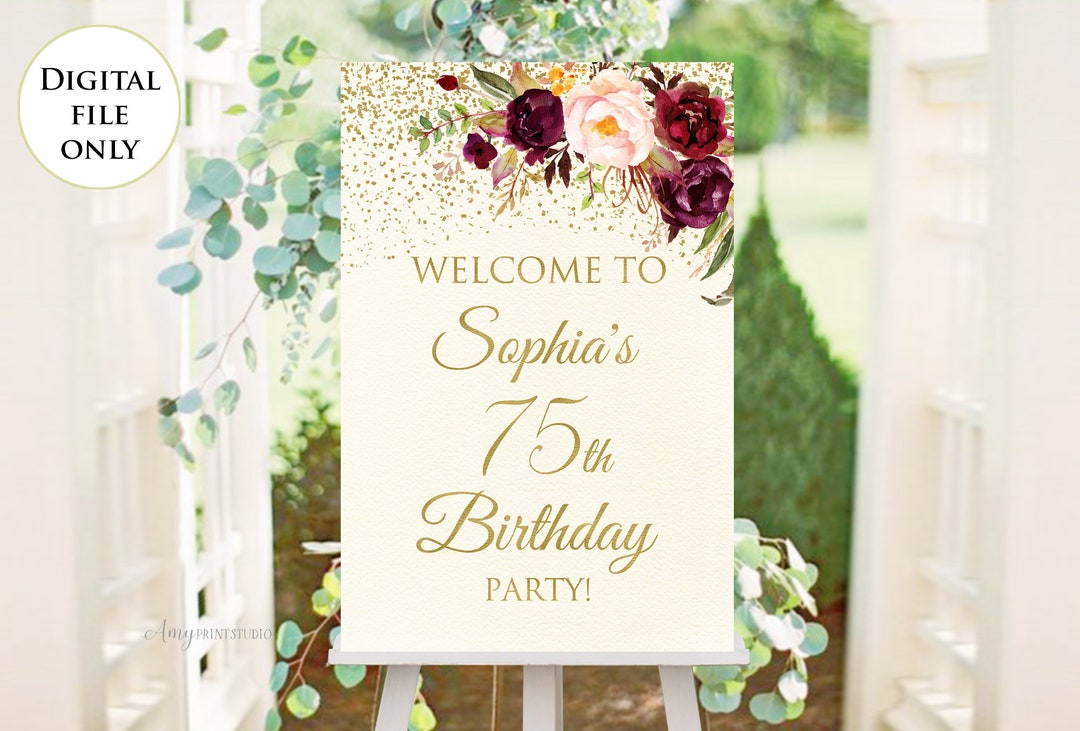 Welcome Birthday Sign, Welcome Sign Printable, Birthday Welcome Sign ...