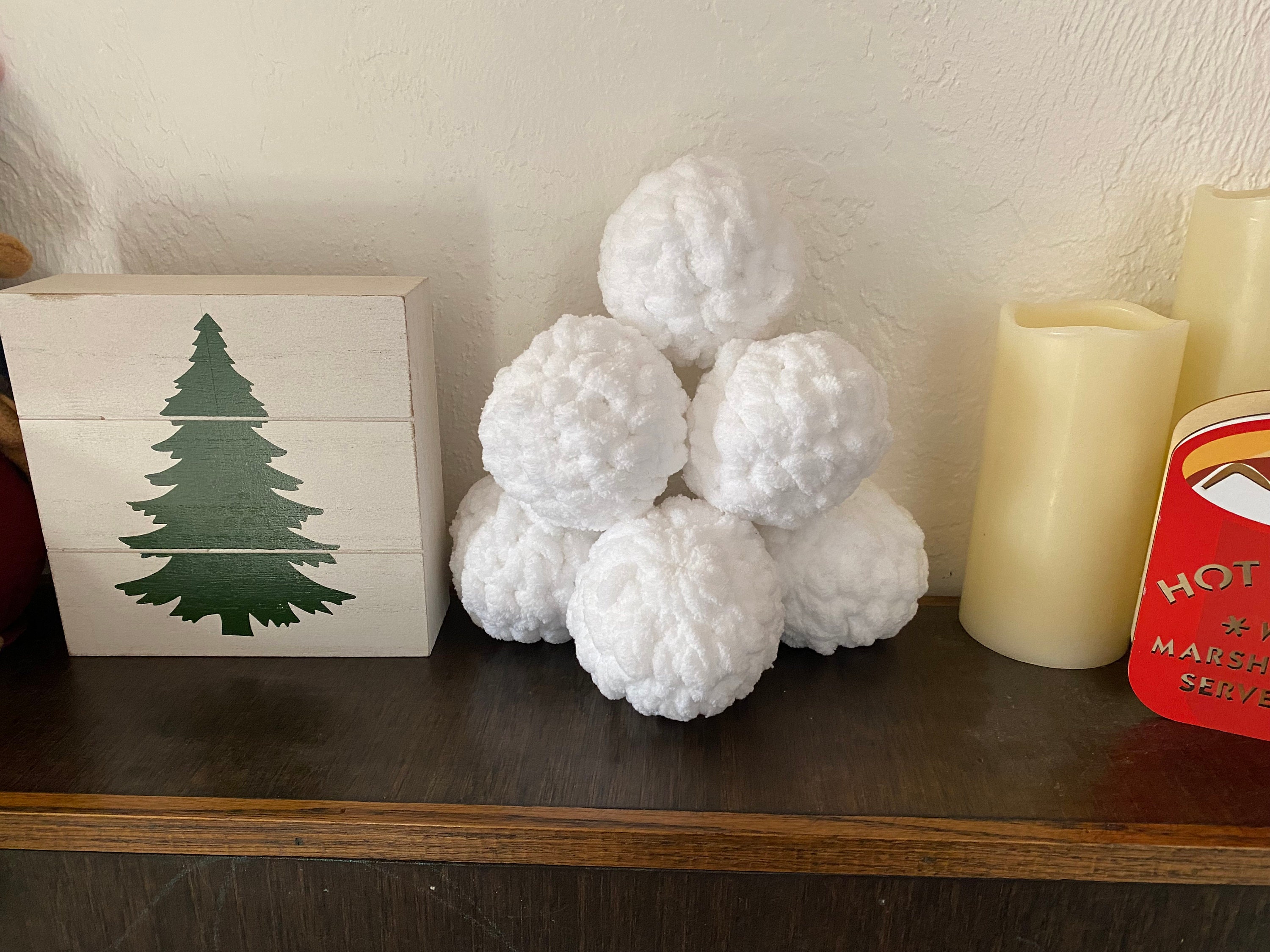 Handmade Plush Snowball- Snowball Decor - Etsy