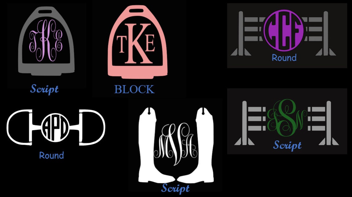 Horse Tack and Gear Monogram - Etsy