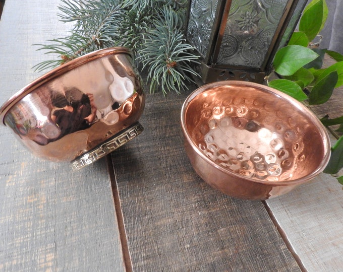 Offering Bowl / SMALL Hand Hammered Copper Offering Bowl / Tibetan ...