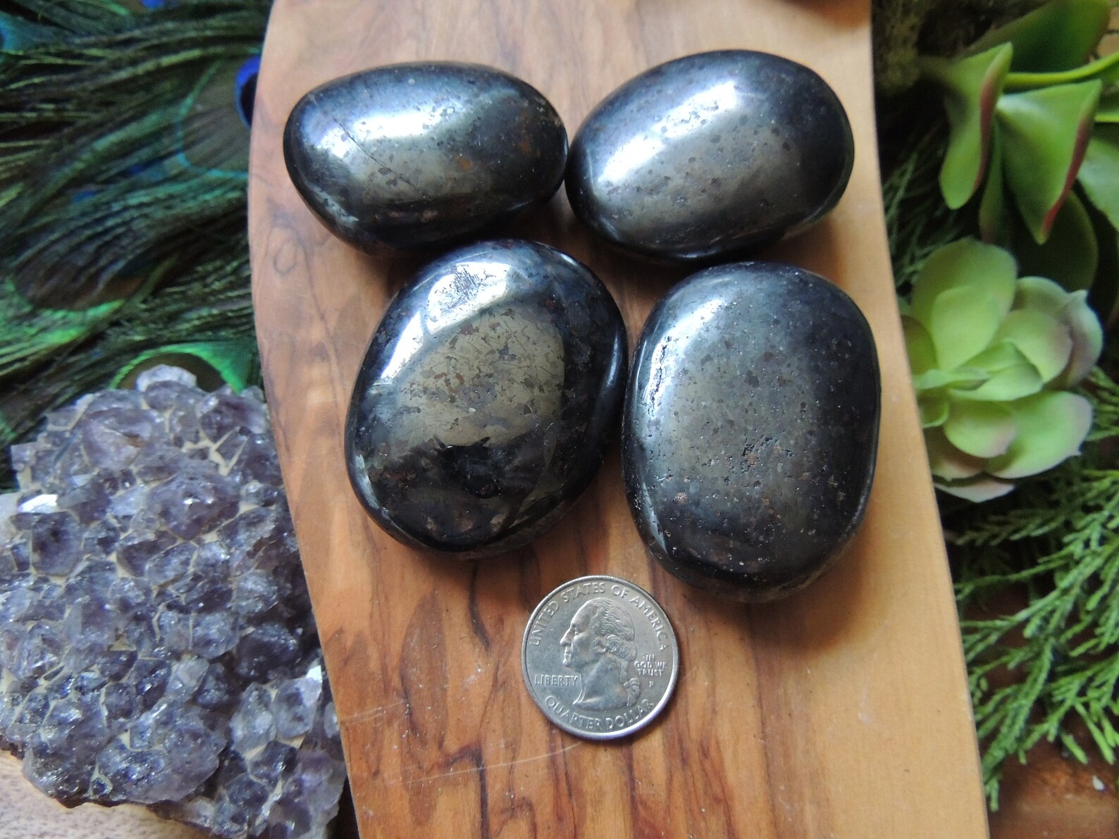 Hematite / MED PALM Stone Hematite / Smooth Hematite / Non - Etsy