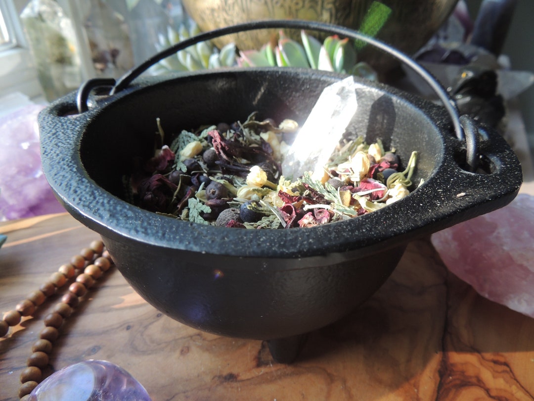 Cauldron / 6 Inch LARGE Cast Iron Cauldron / Round Cauldron / Black ...