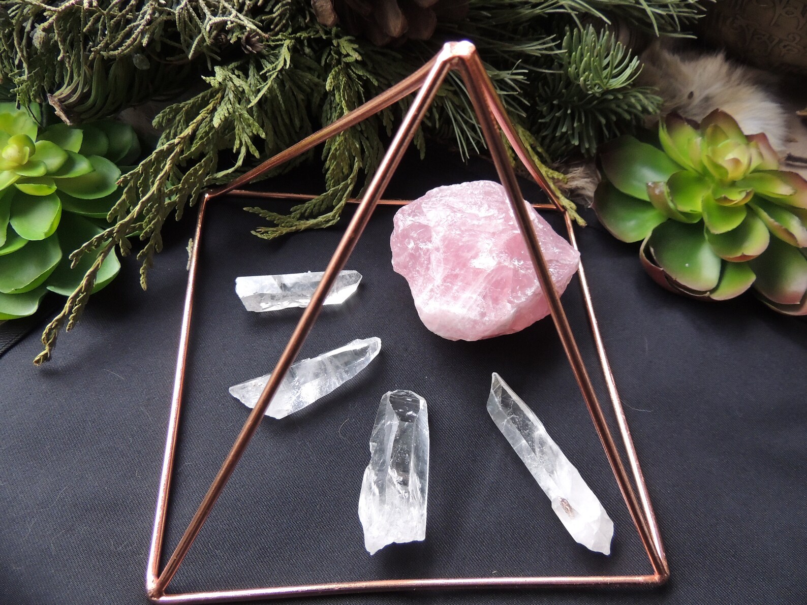 Copper Pyramid / 6 Copper Pyramid / SOLID Copper Charging Pyramid ...