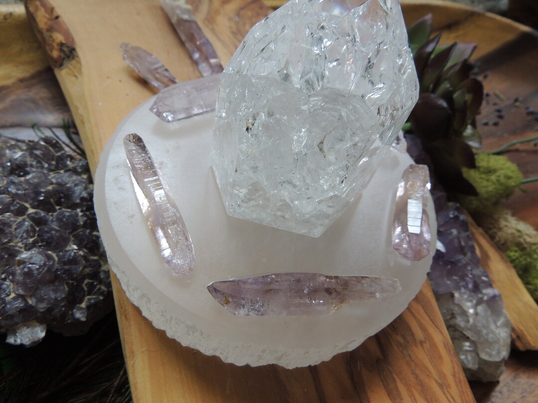 Selenite Charging Plate / 4 ROUND Selenite Polished Charging Plate ...