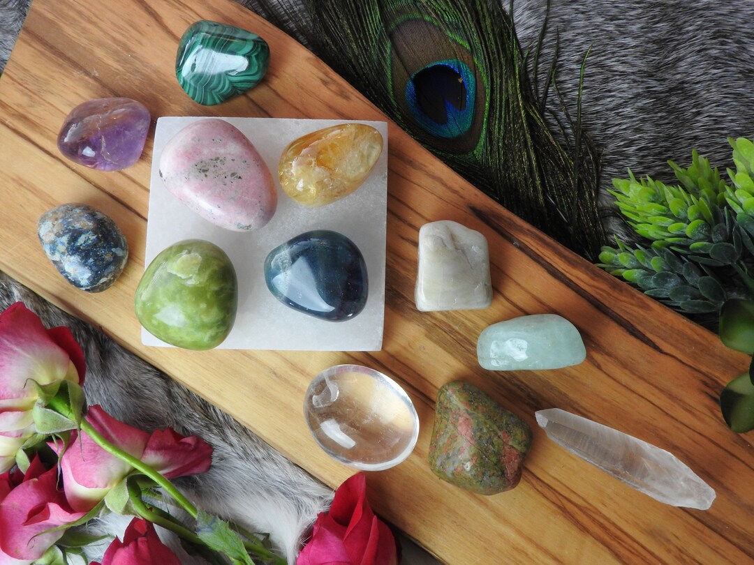 Healing Crystal Set / 13 Piece HEALING Crystal Set / All Chakra Crystal ...