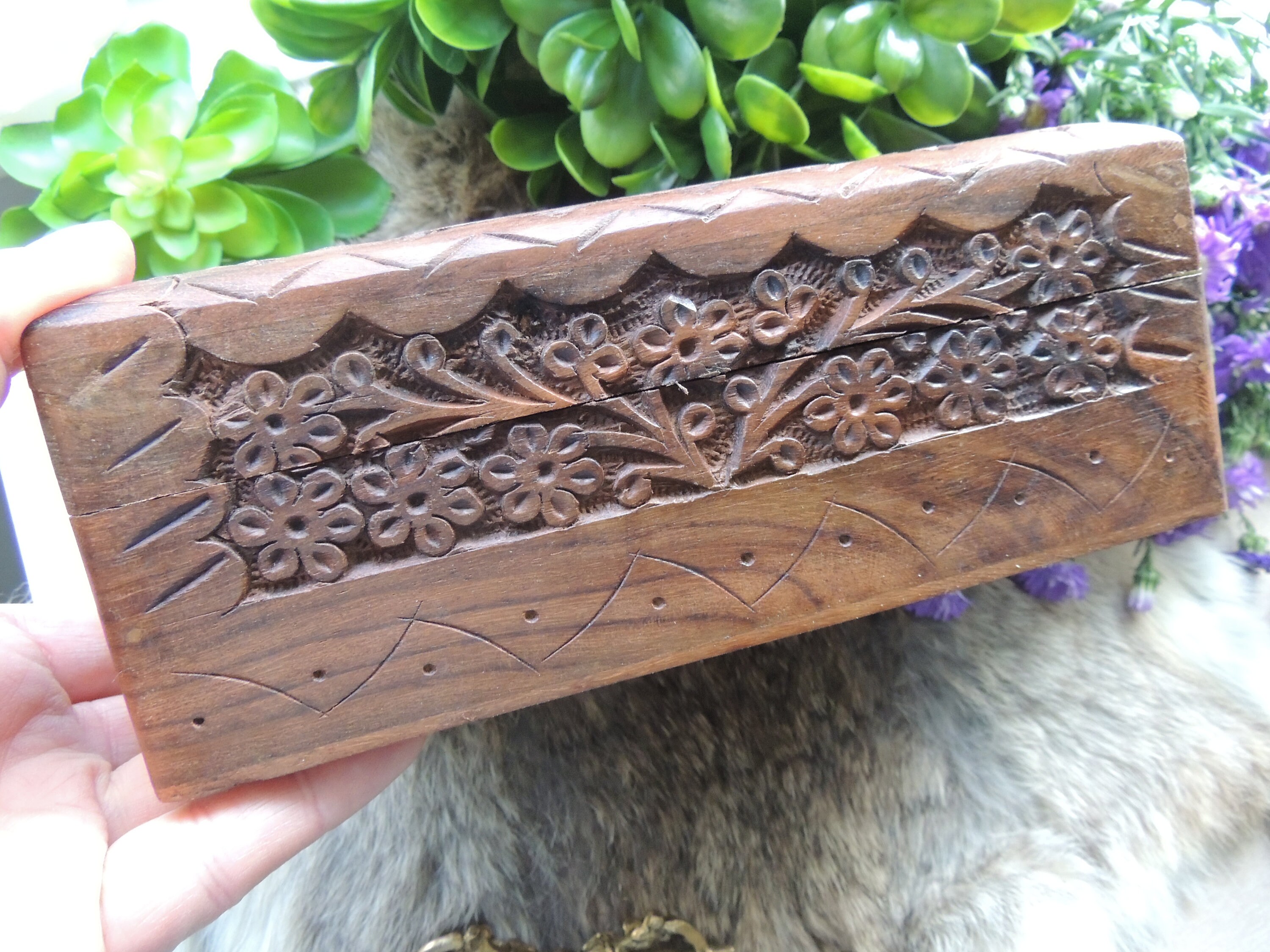 Wooden Box / Large TRIPLE MOON / Trinket Box / Celestial Box / - Etsy