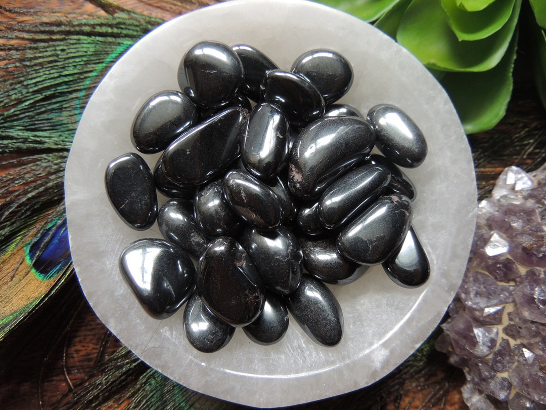 Hematite / SMALL Hematite / 2 Oz Pack / Smooth Hematite / Non Magnetic ...
