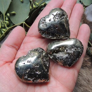 Pyrite Heart / SMALL Pyrite Heart / Druzy Pyrite Heart / Puffy Heart ...