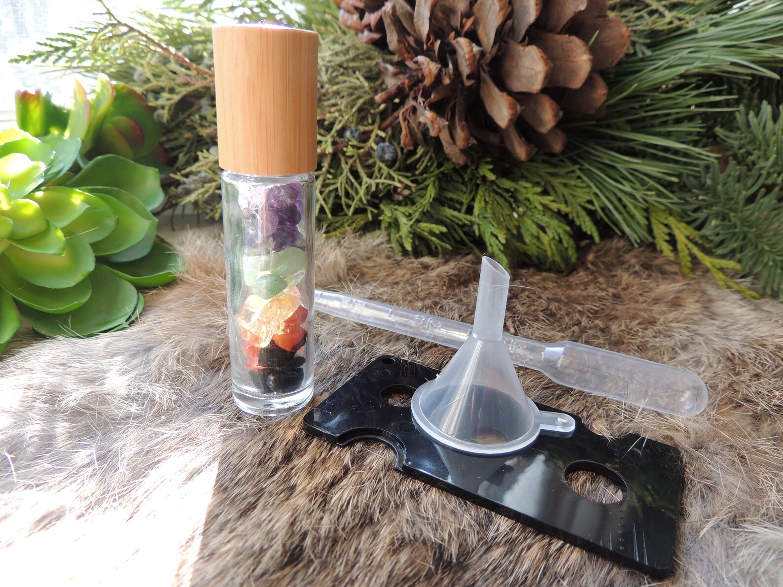 Chakra Gemstone Roller Bottle / Chakra Stones Roller Bottle / - Etsy