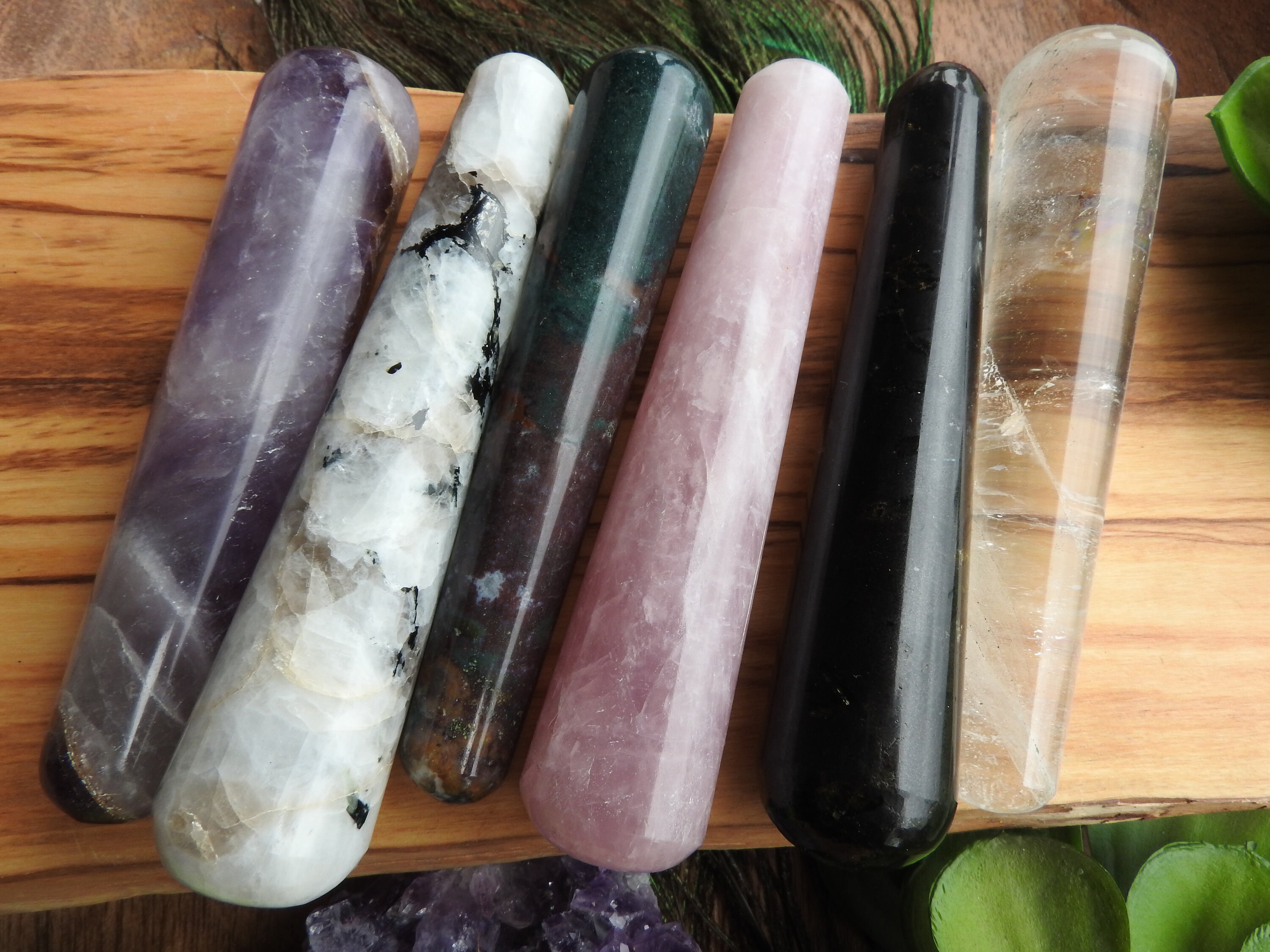 Massage Wand / Crystal Wand / Gemstone / Massage Wand / Wands - Etsy Israel