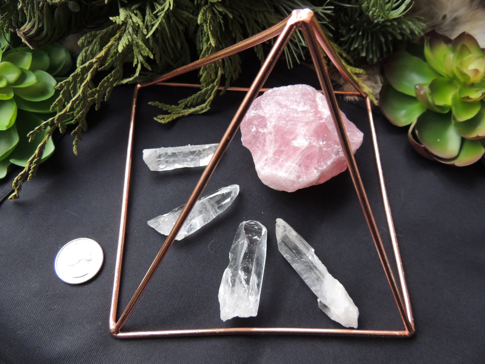 Copper Pyramid / 6 Copper Pyramid / SOLID Copper Charging Pyramid ...