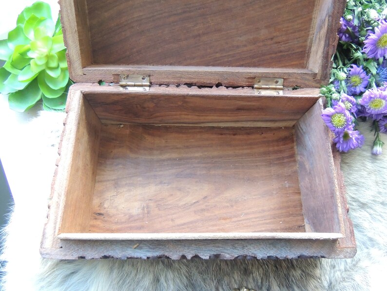 Wooden Box / Large TRIPLE MOON / Trinket Box / Celestial Box / - Etsy