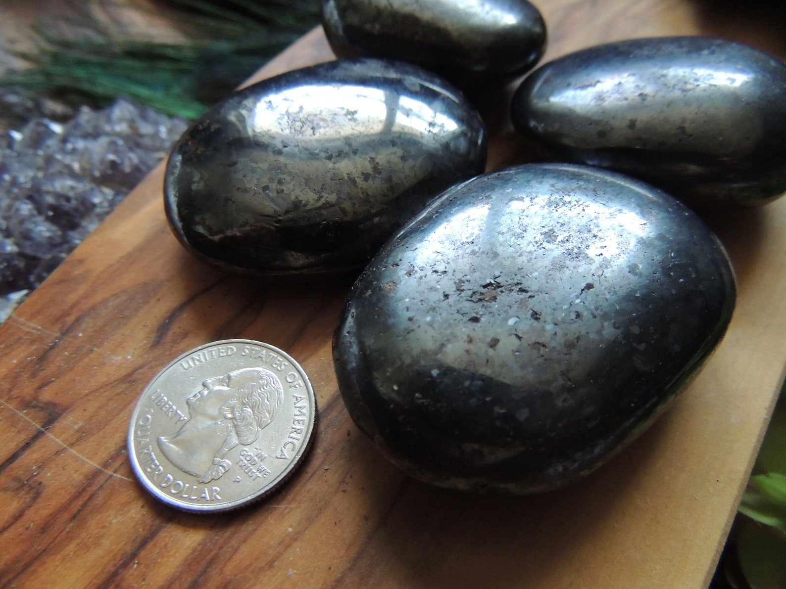 Hematite / MED PALM Stone Hematite / Smooth Hematite / Non - Etsy