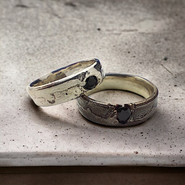 Rustic Wedding Band - Etsy