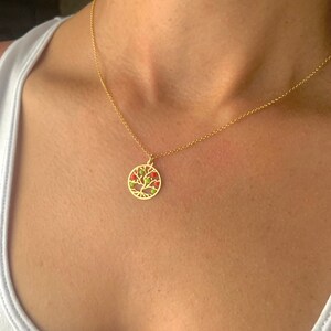 Apple Tree of Life Necklace for Women Silver Tree of Life - Etsy