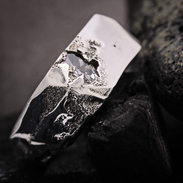 Cast Silver Ring - Etsy