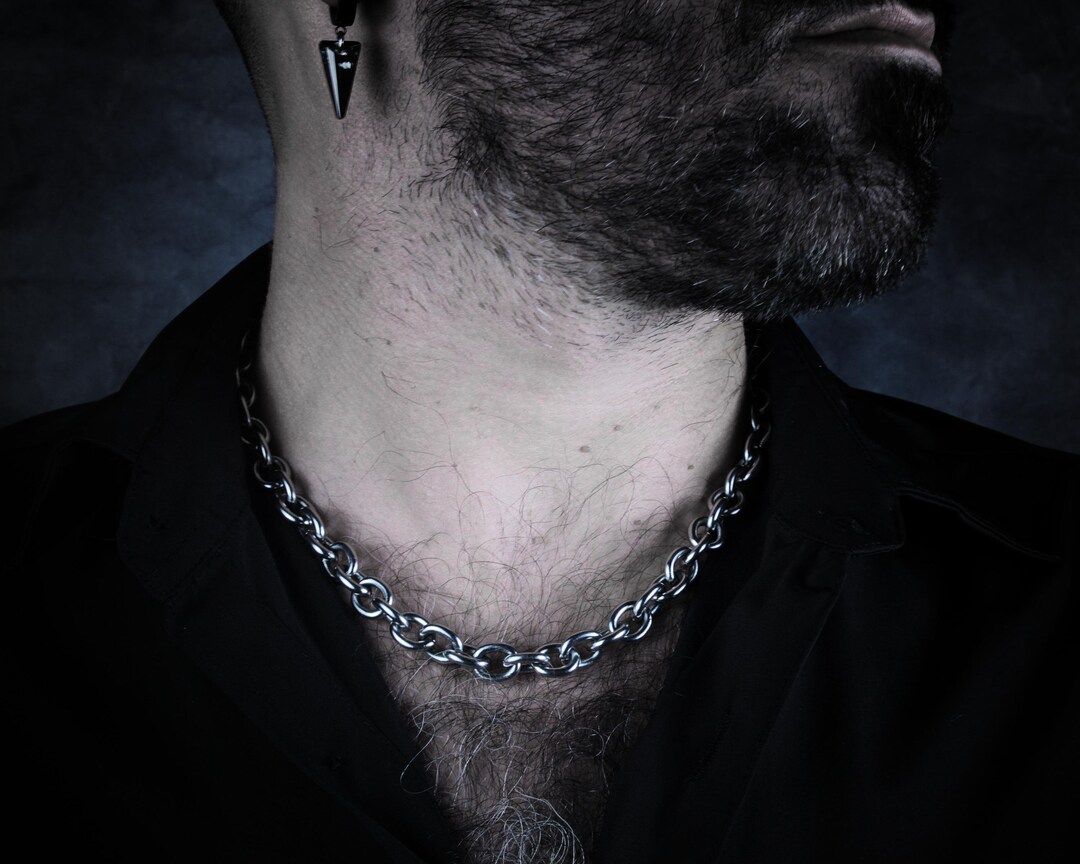 HUGE CHAIN for MEN- Stainless Steel Mens Necklace - Chunky Necklace ...