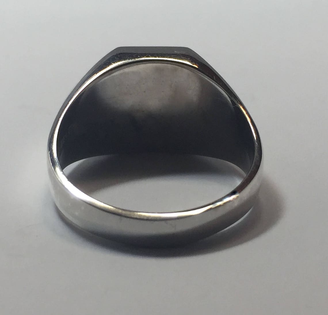 Sterling silver hand crafted onyx anchor and rope vintage mens | Etsy