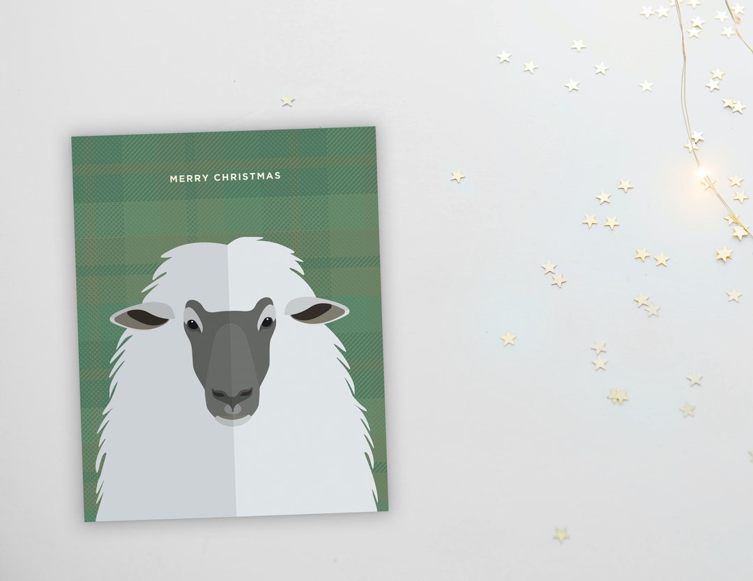 Sheep - Nativity Animals Christmas Greeting Card - Etsy