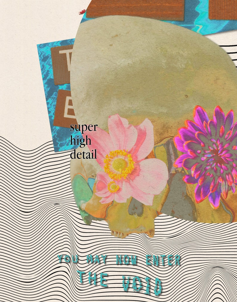 Aesthetic Y2k Collage Poster Printable Esoteric Wall Art Abstract Retro ...