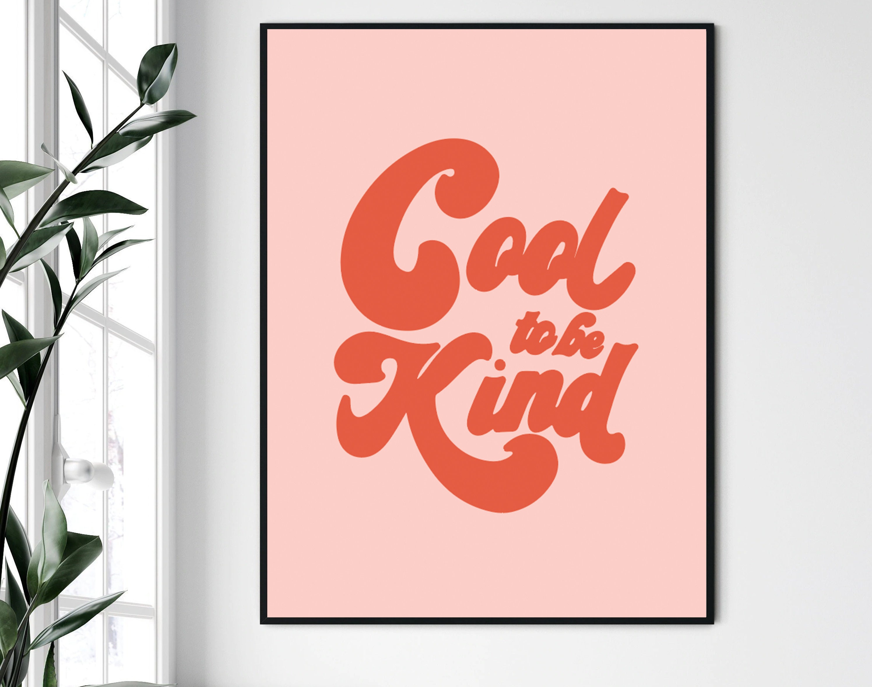 Cool to Be Kind Poster - Retro Bathroom Poster - Bathroom Art - Modern ...