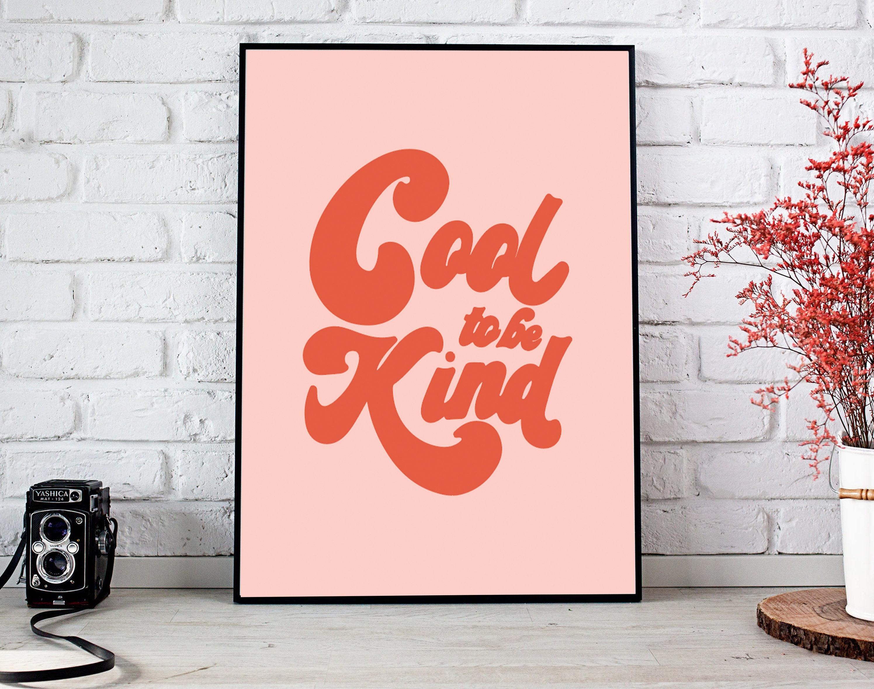 Cool to Be Kind Poster - Retro Bathroom Poster - Bathroom Art - Modern ...