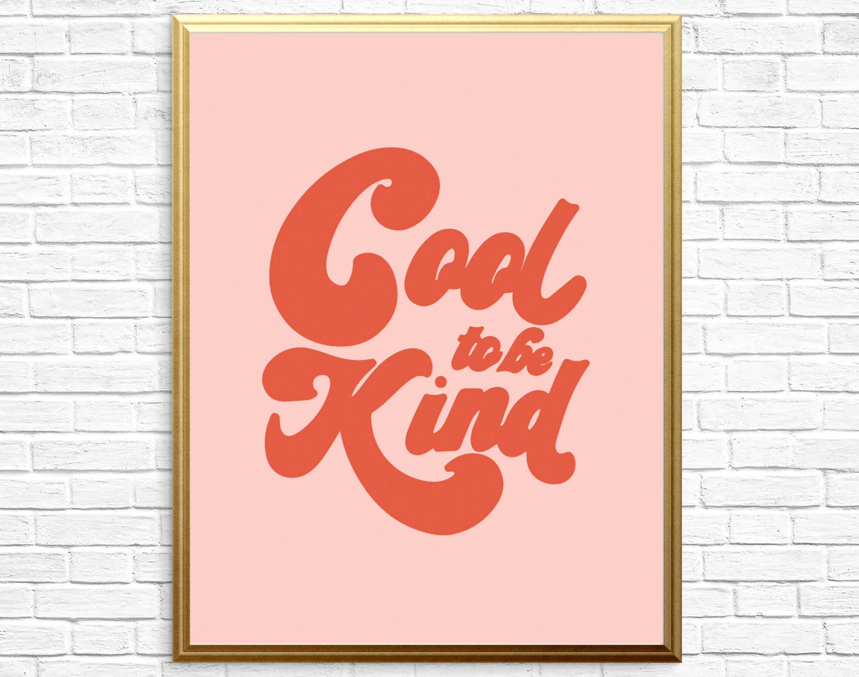 Cool to Be Kind Poster Retro Bathroom Poster Bathroom Art Modern Art ...