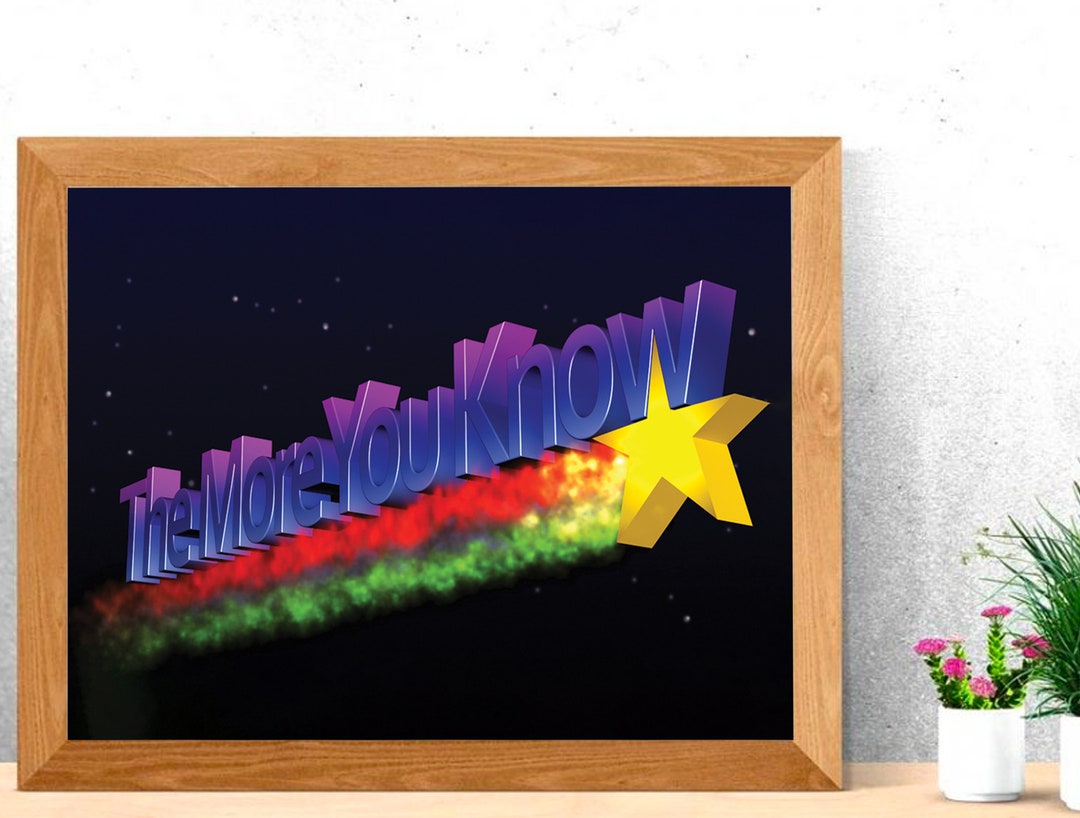 The More You Know Poster - the More You Know Print - the More You Know ...