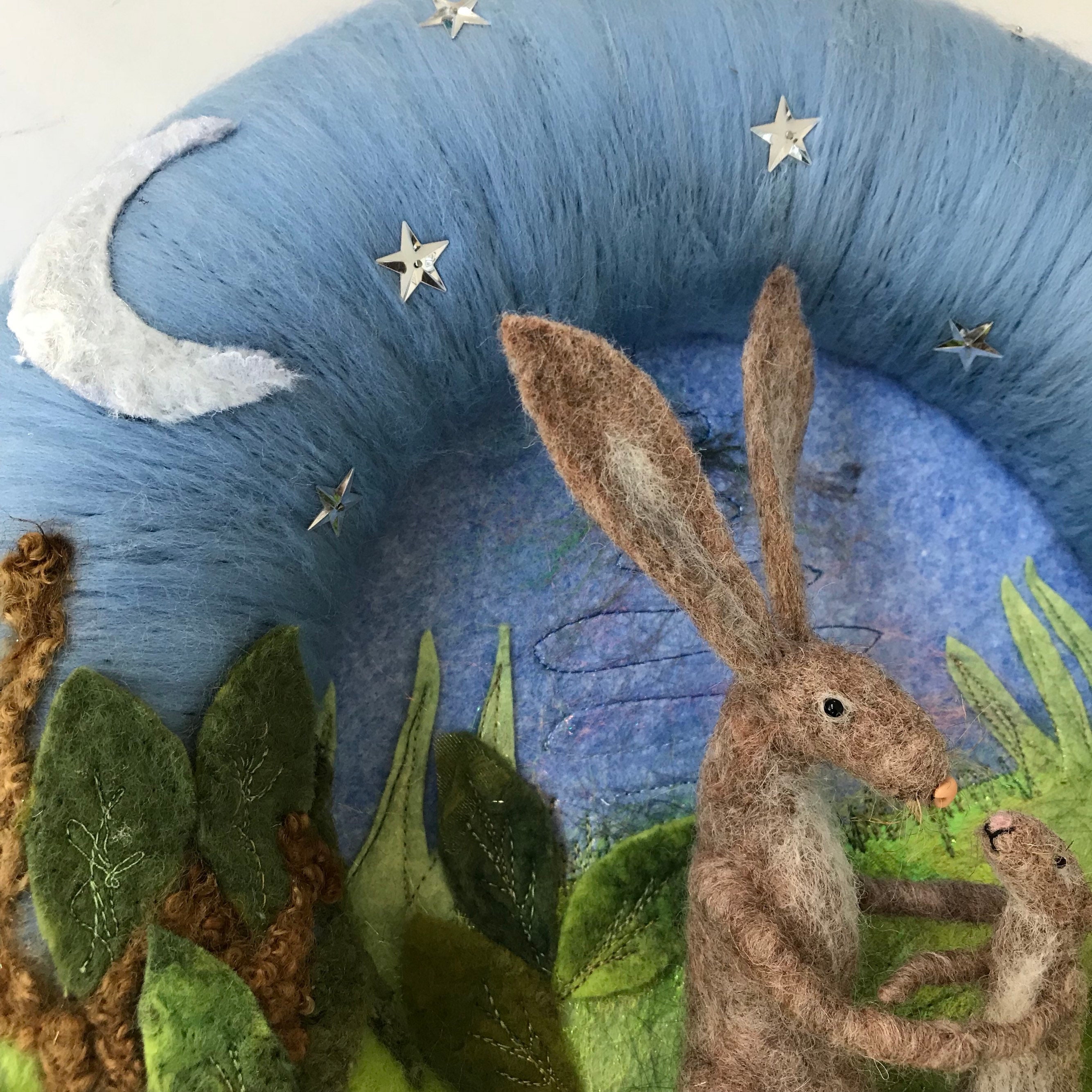 Nursery Felted Wreath Rabbit Nursery Decor | Etsy