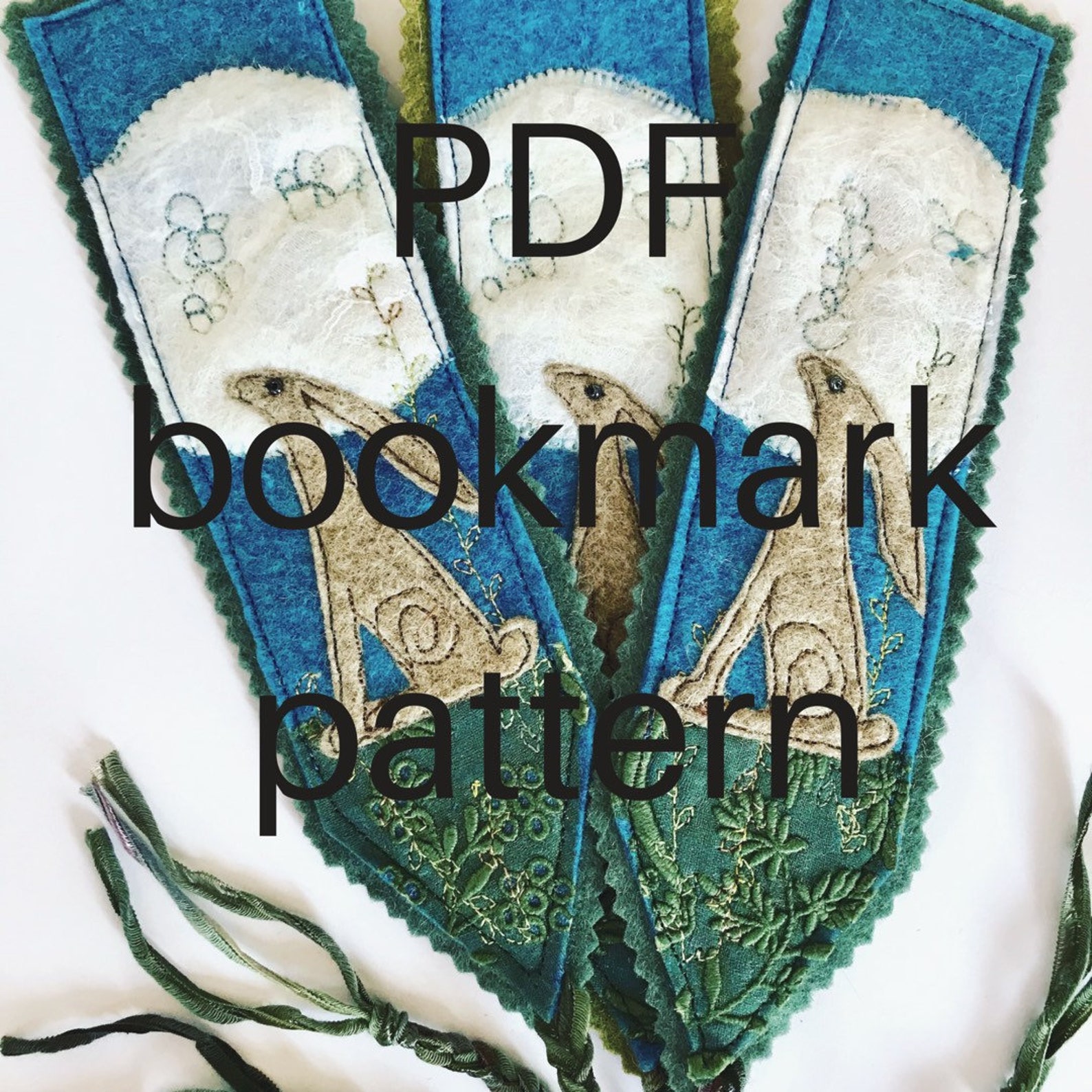 DIY Bookmark Moon Gazing Hare Book Mark PDF Pattern Sewing | Etsy