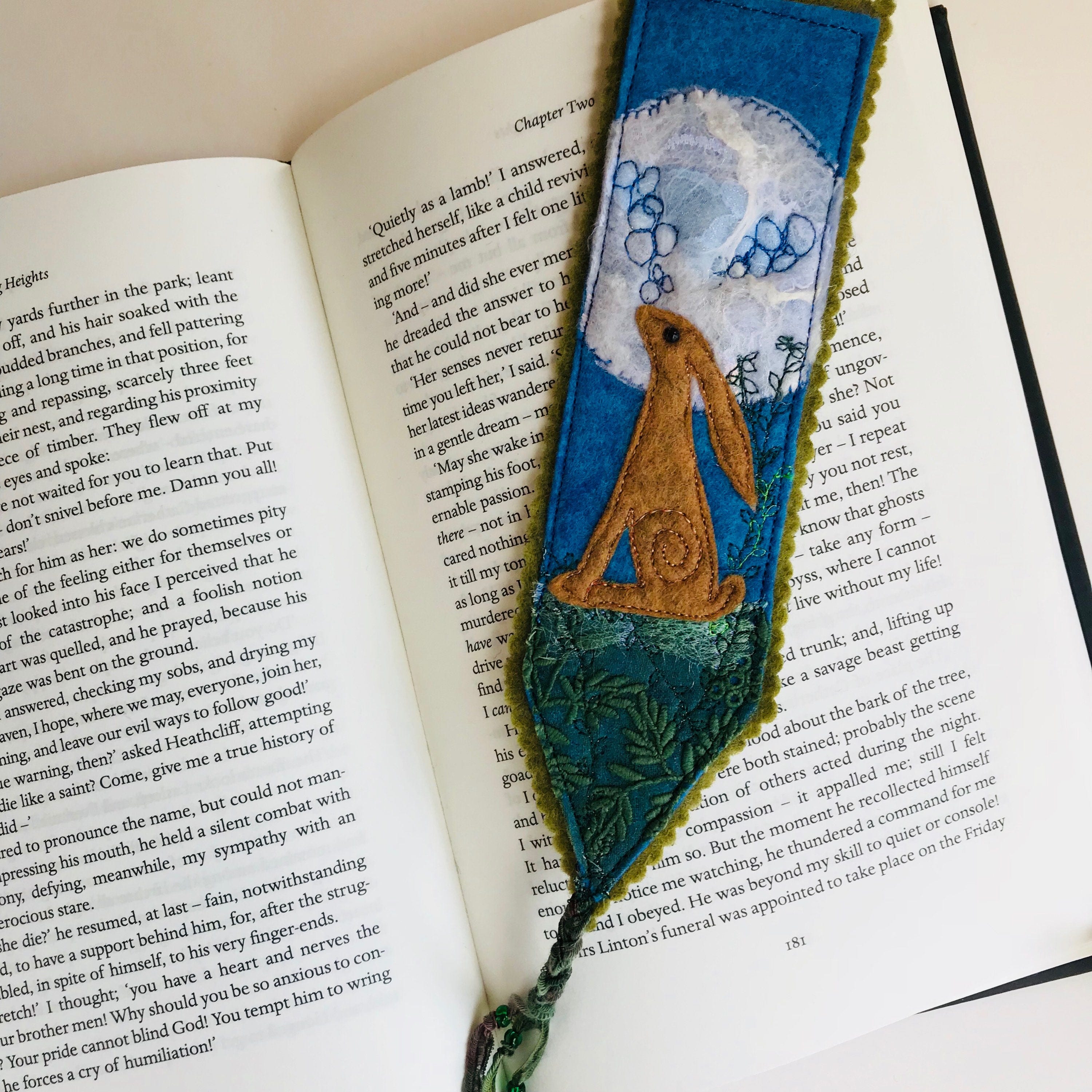 DIY Bookmark Moon Gazing Hare Book Mark PDF Pattern Sewing | Etsy